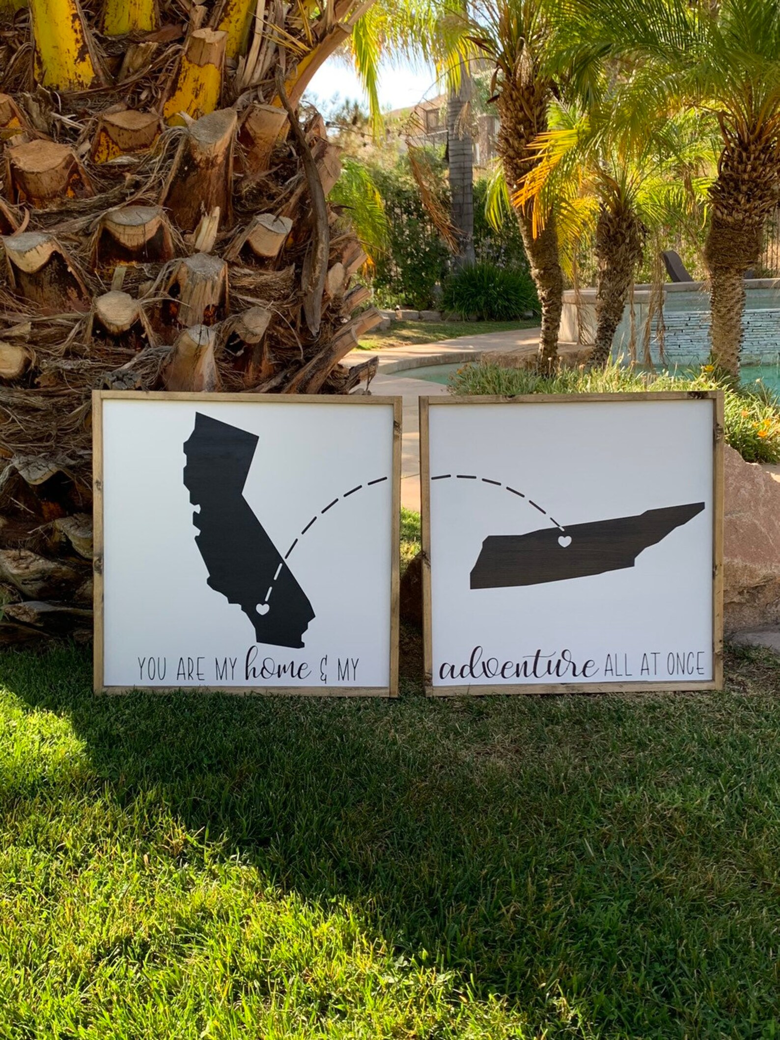 Moving States Sign Two States Connected Relocating Gift - Etsy