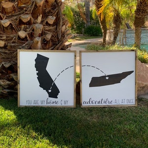 Moving States Sign | Two States Connected | Relocating Gift | Moving ...