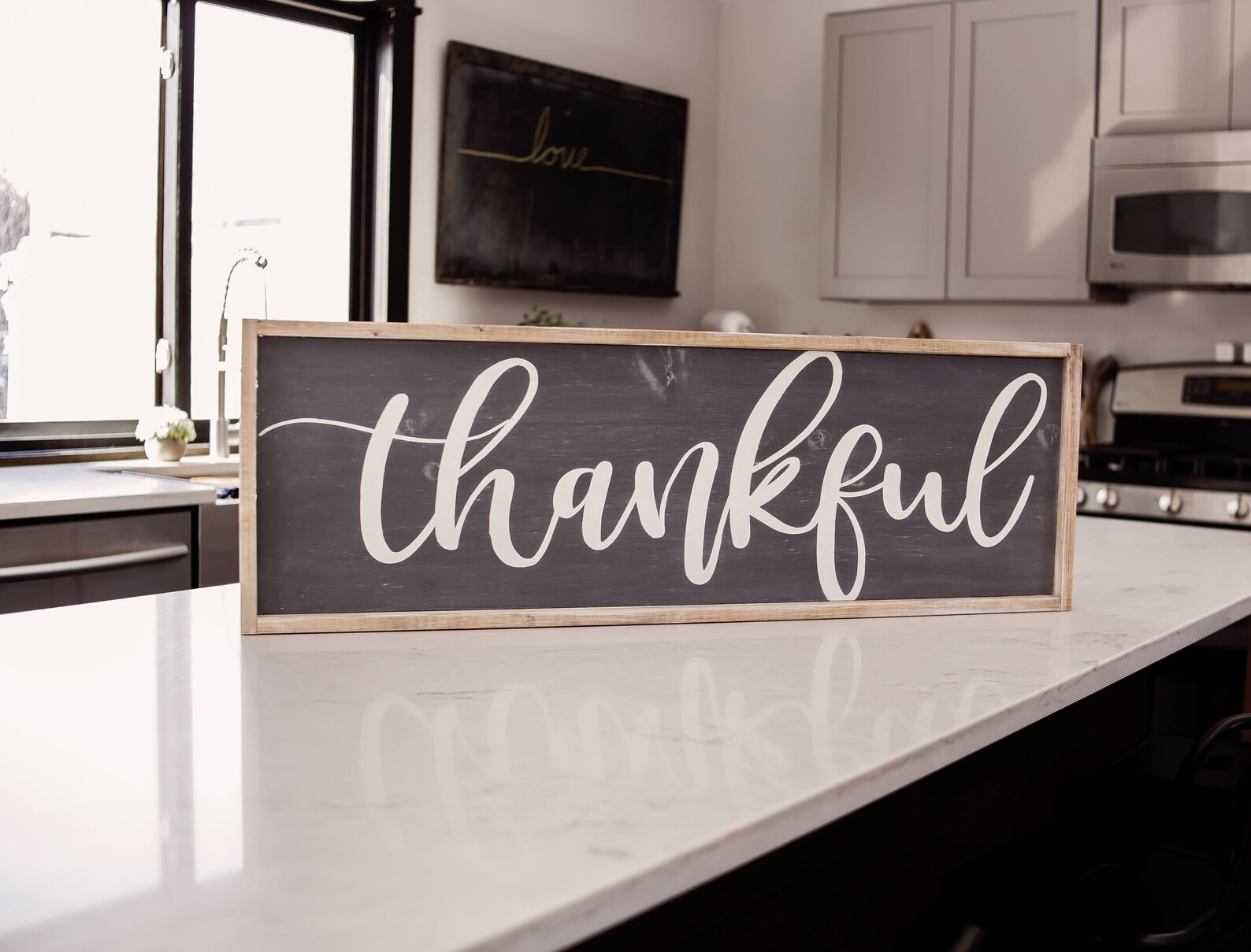 Wooden Thankful Sign | Thankful Sign | Farmhouse Decor | Rustic Decor ...