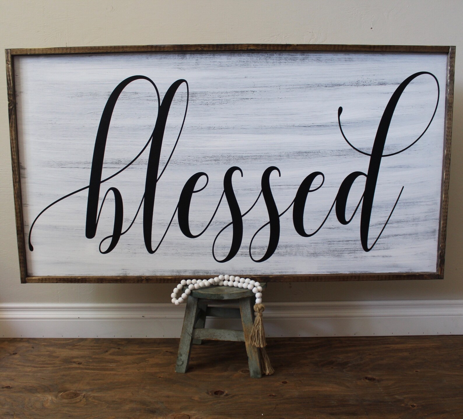 4ft Blessed Sign | Farmhouse Blessed Sign | Wood Sign | Blessed ...