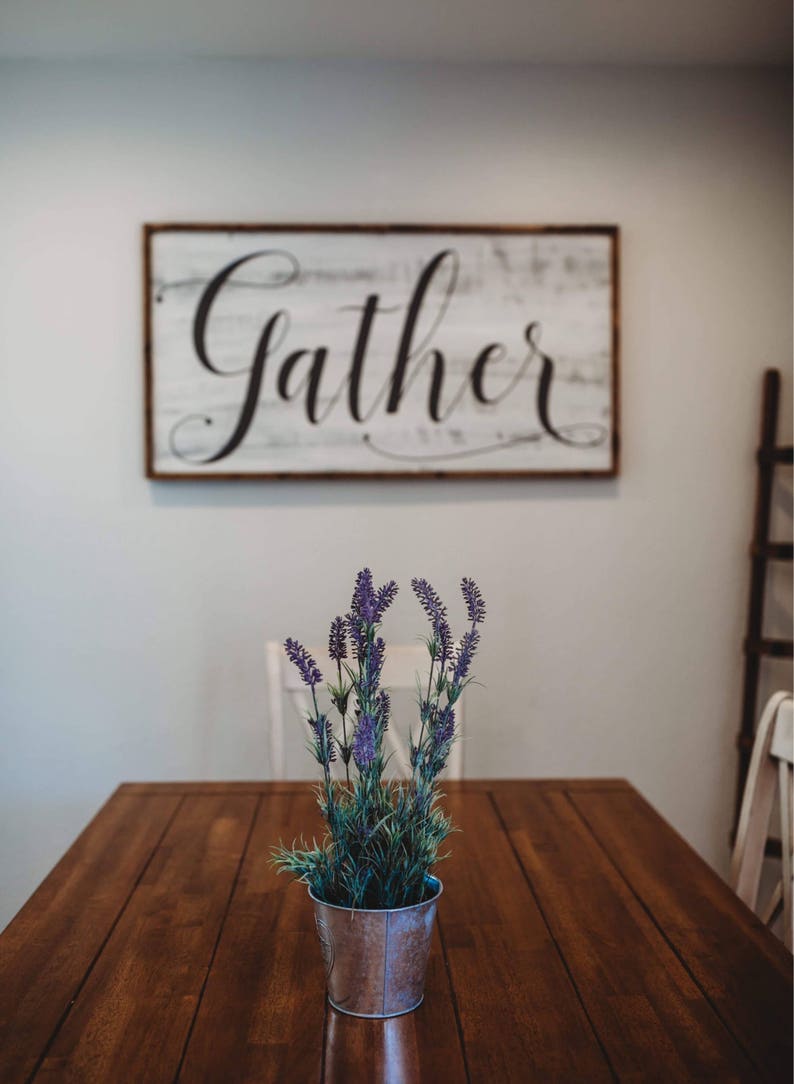 Gather Framed Gather Sign Wooden Gather Sign Farmhouse | Etsy