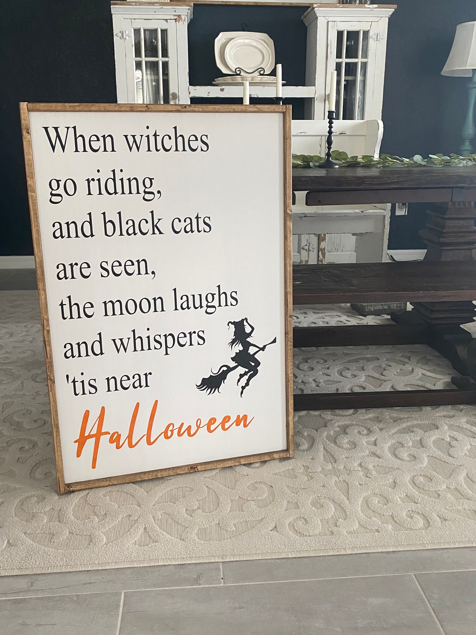 Halloween Sign Halloween Decor When Witches Go Riding - Etsy