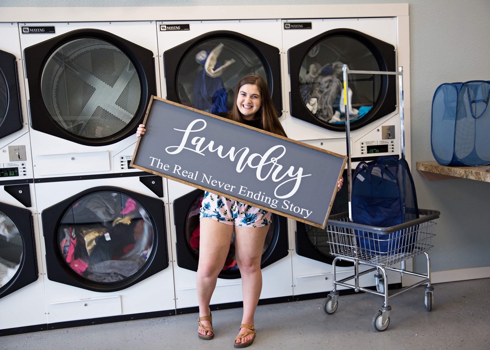 Laundry Room Decor Large Laundry Room Sign the Real Never - Etsy