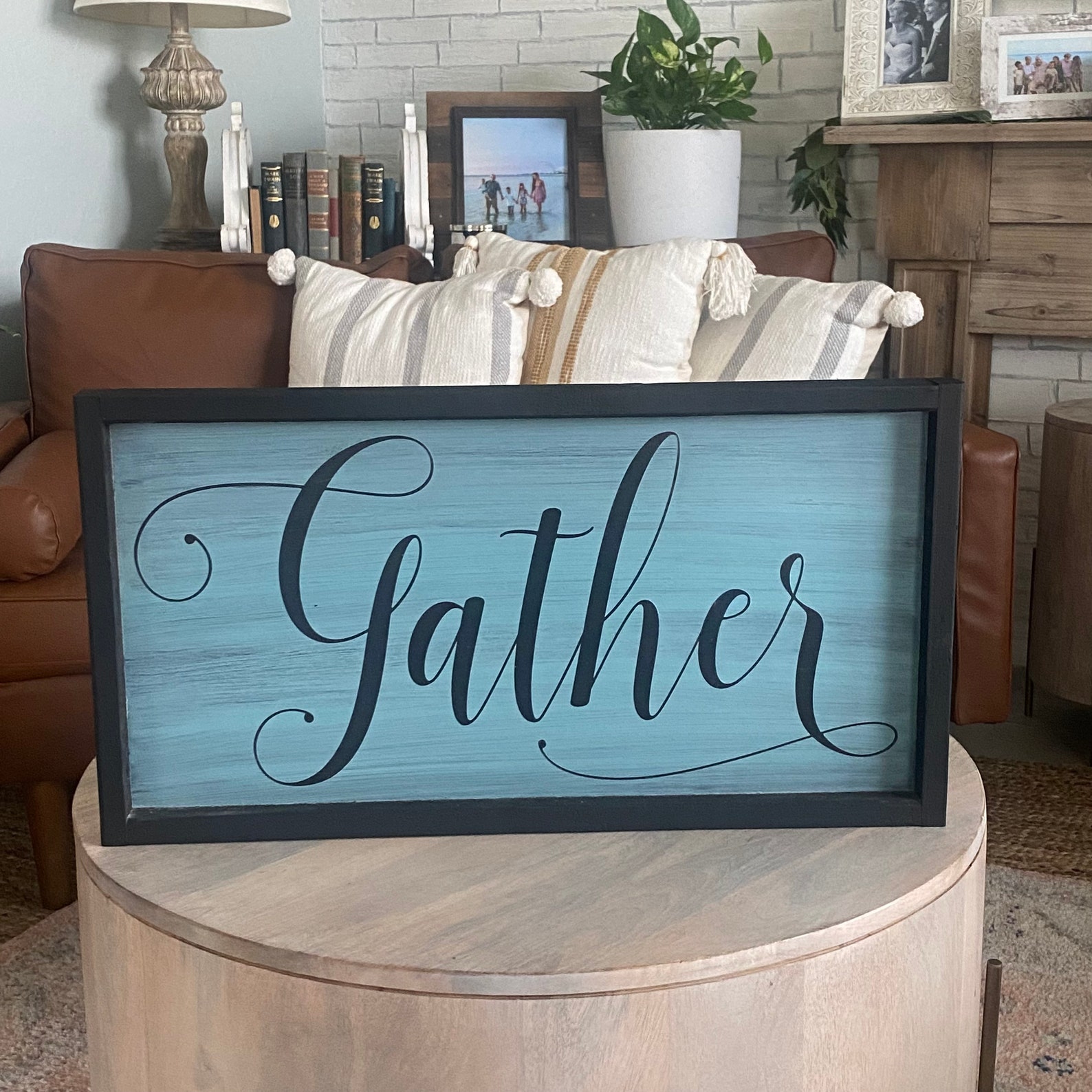 Gather Framed Gather Sign Wooden Gather Sign Farmhouse - Etsy