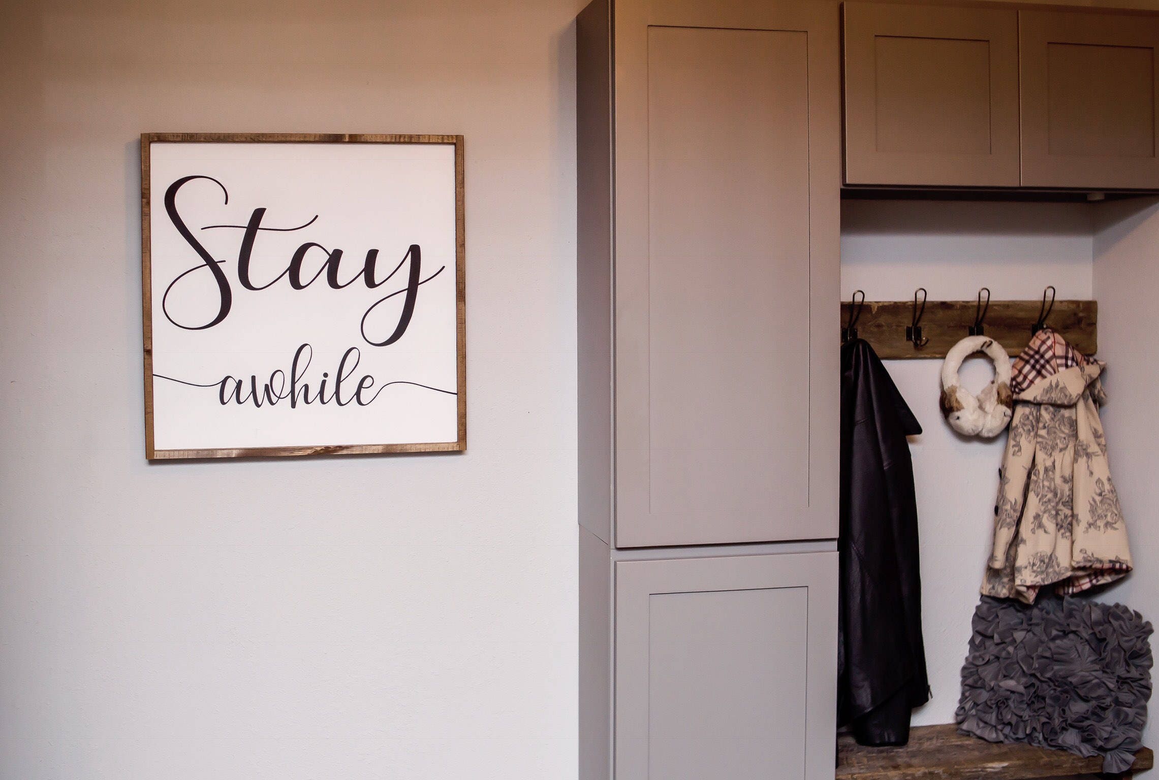 Stay Awhile Stay Awhile Art Bedroom Sign Guest Room Sign | Etsy