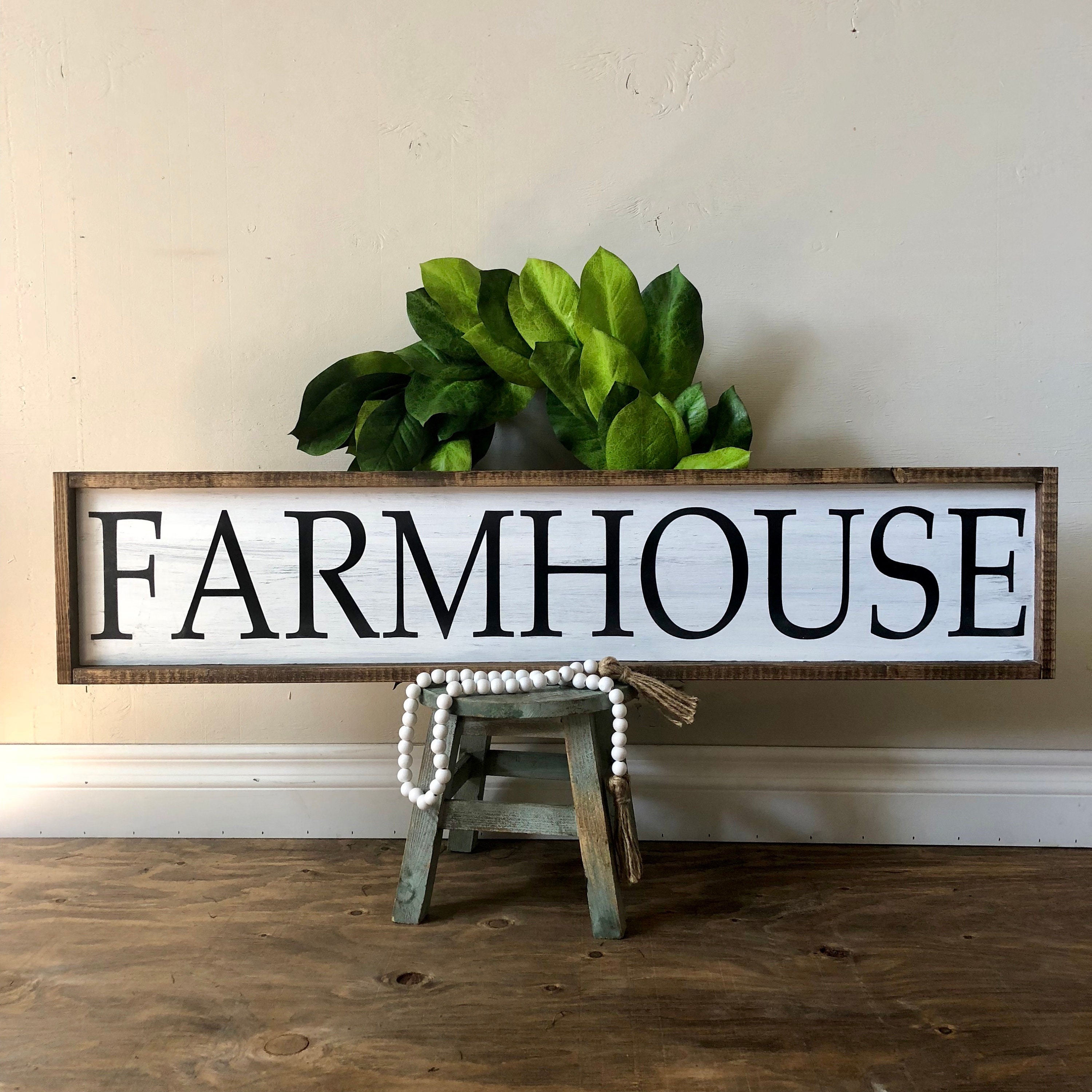 Large FARMHOUSE Sign | Customized Sign | Framed Farmhouse Sign ...
