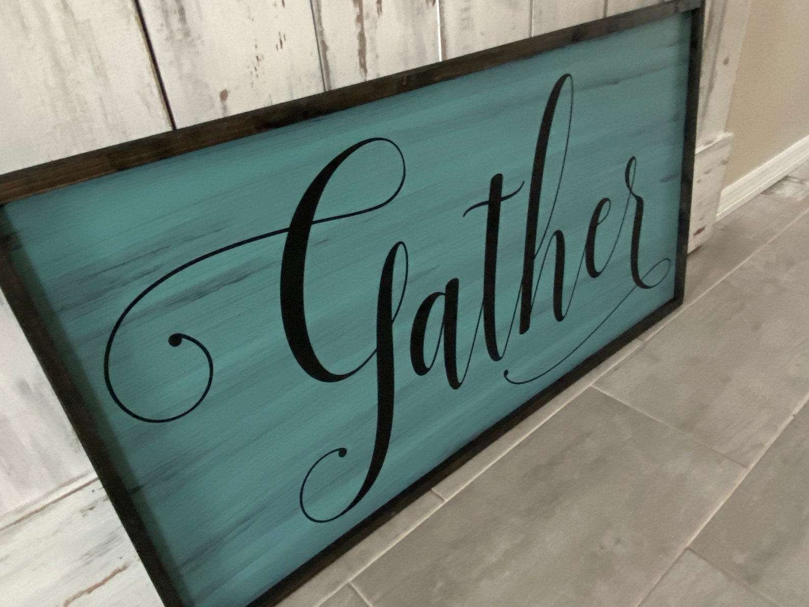 Large Gather Sign Framed Gather Sign Wood Sign Farmhouse - Etsy