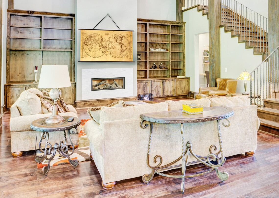 Old Map Print, Ancient Map of the World, Map on Canvas, Vintage ...