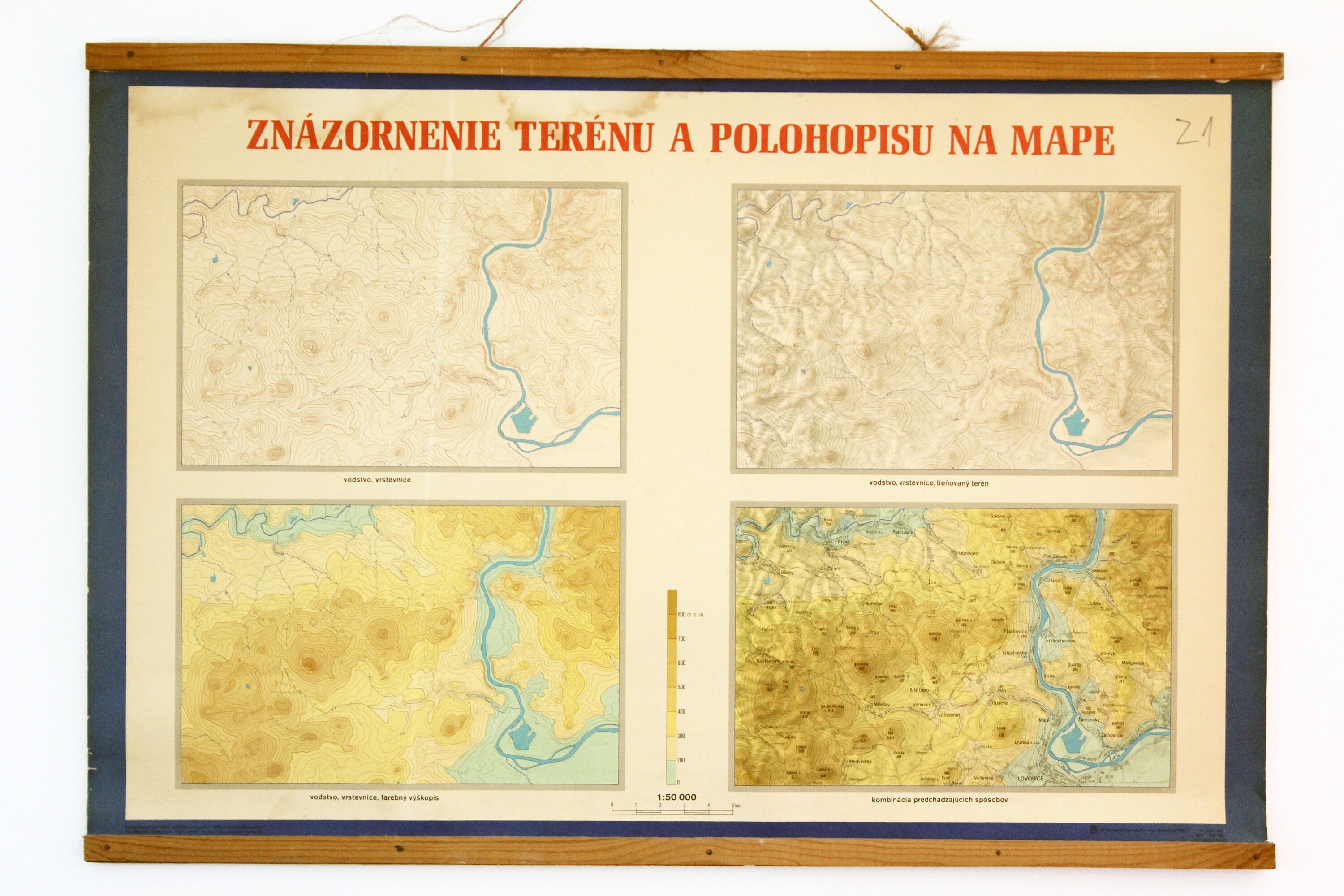 Geography School Chart, Planimetry Poster, Pull Down Chart, Geographic ...