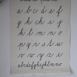 Calligraphy Poster Chart, Pull Down Poster, Original Vintage Poster ...