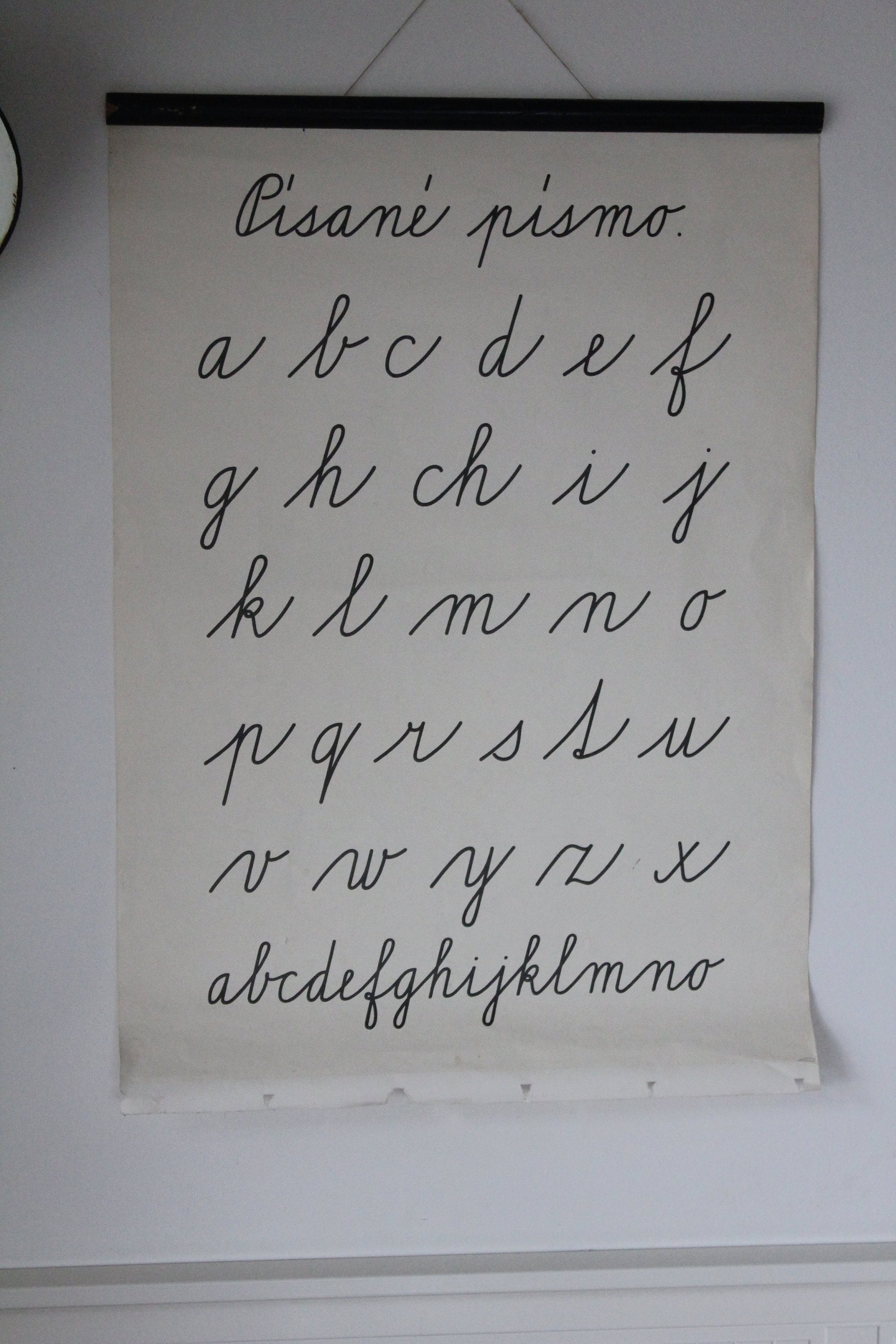 Calligraphy Poster Chart, Pull Down Poster, Original Vintage Poster ...