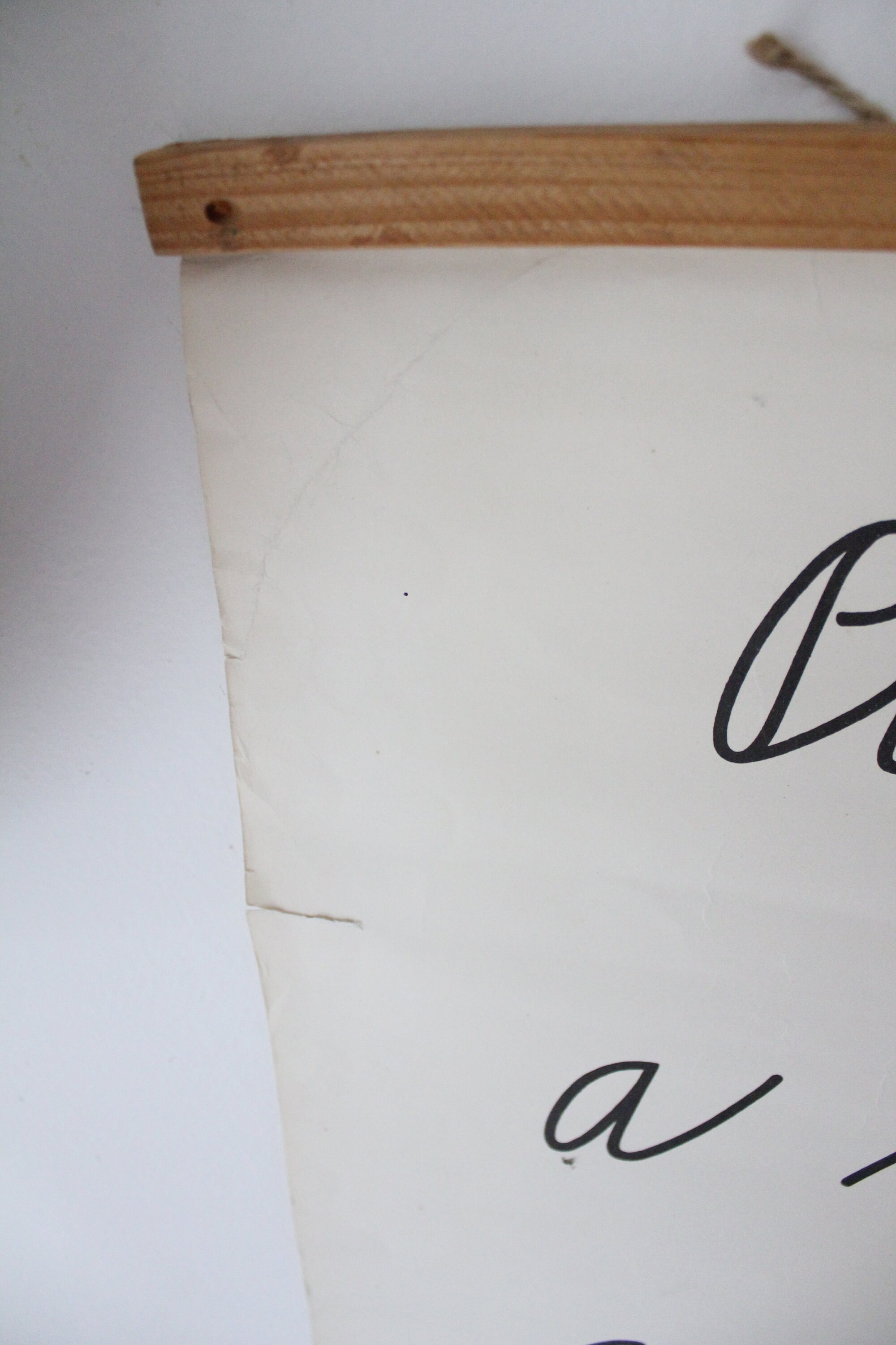 Vintage Calligraphy Poster, School Script Chart, Original Vintage ...