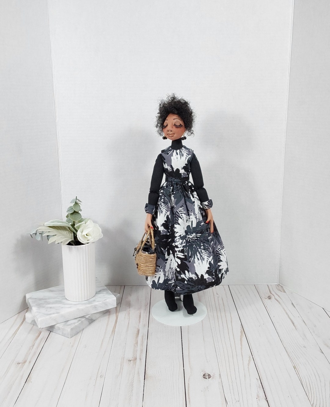 Beautiful Handmade African American Seventeen Inch Artist Collectible ...