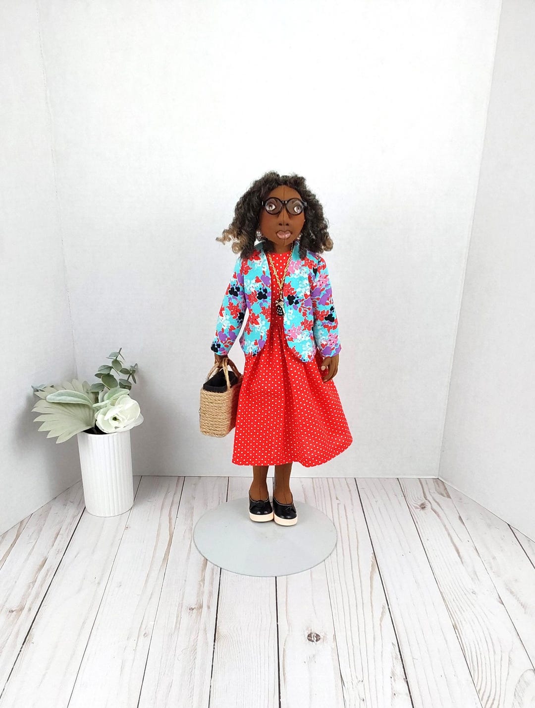 Handmade African American 17" Artist Collectible Cloth Doll - Trista - Etsy