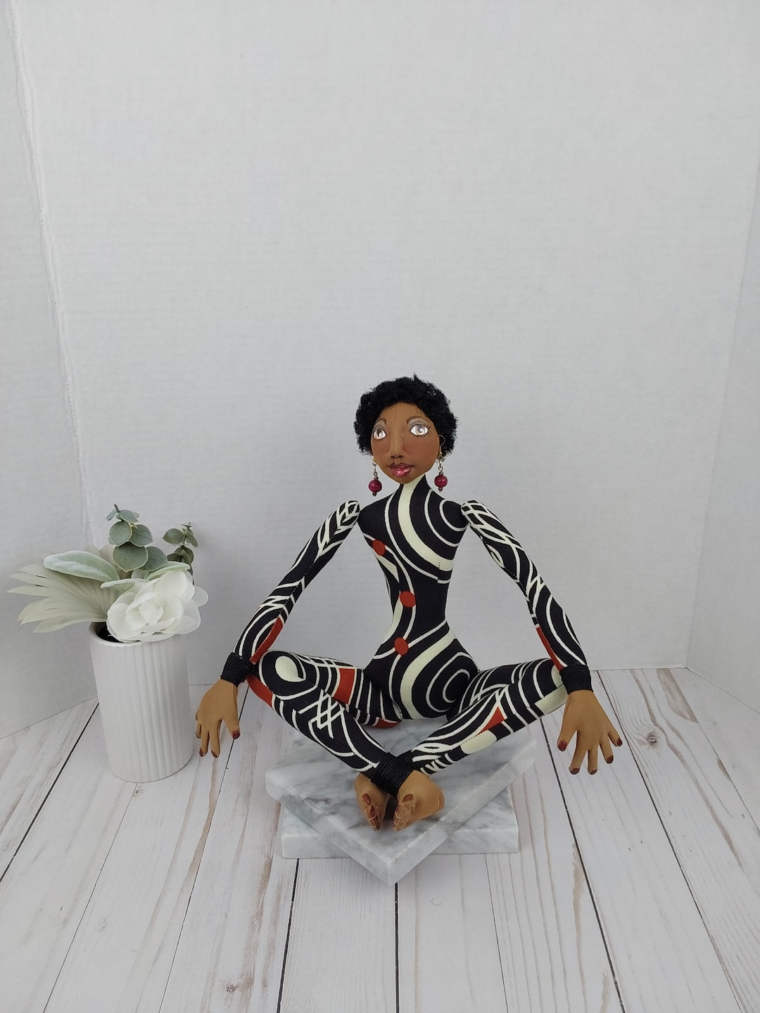 Handmade African American Cloth Yoga Doll: Anthea - Etsy