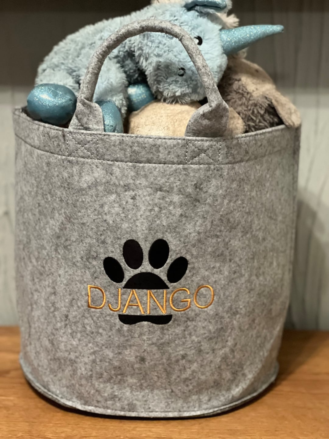 Personalised Dog Toy Basket ,storage Basket,dog Paw Print,toy Basket ...