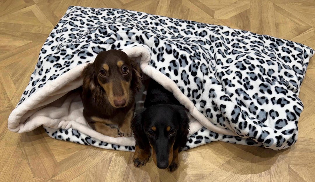 Cuddle Fleece Dog Snuggle Sack: Padded Cuddle Bed - Etsy