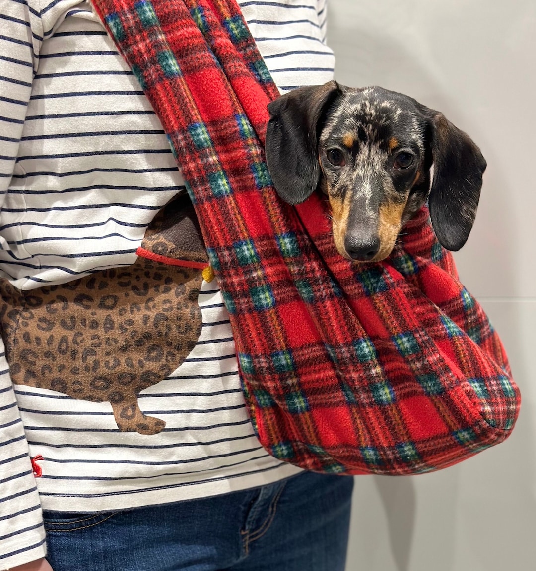 Dachshund Sling Carrier ,small Dog Sling , Pet Sling , Travel Dog ...