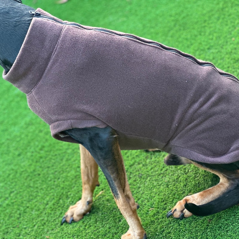 Fleece Dog Coat With Zip - Etsy UK