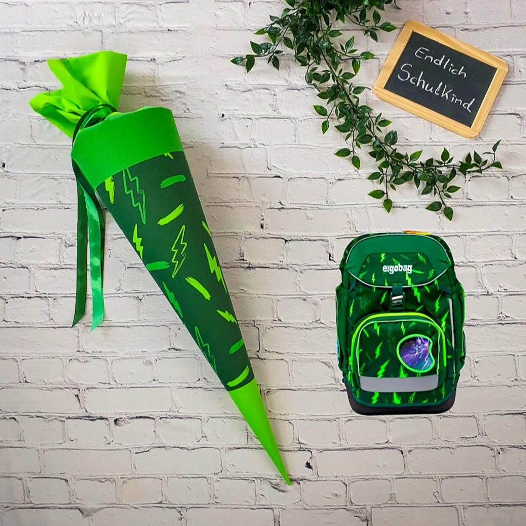 Lightning-themed School Cone for the Ergobag - Bear-tastic School Cone - School Cone for Boys ...