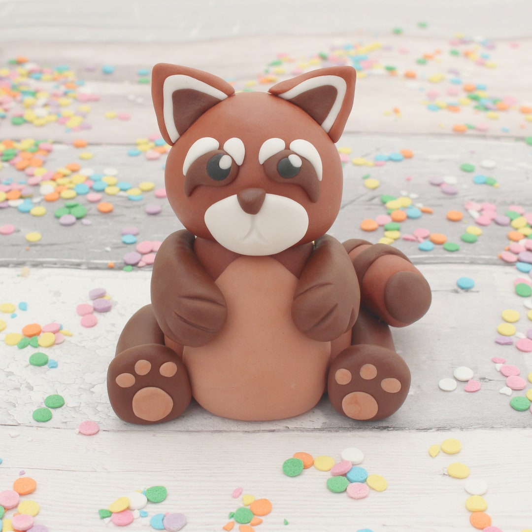 Red Panda Cake Topper, Fondant Red Panda Zoo Cake Decoration - Etsy