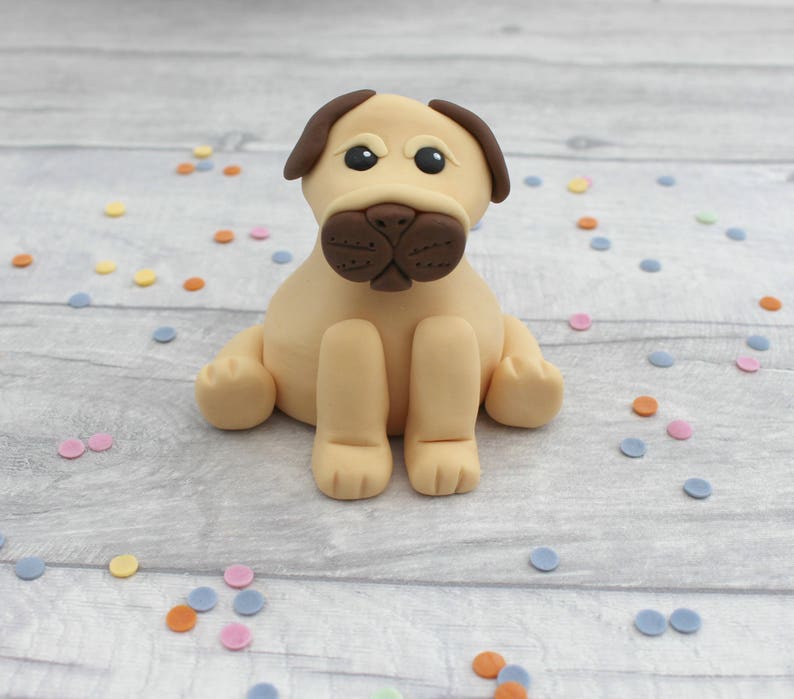 Pug Cake Topper Fondant Dog Cake Decoration - Etsy