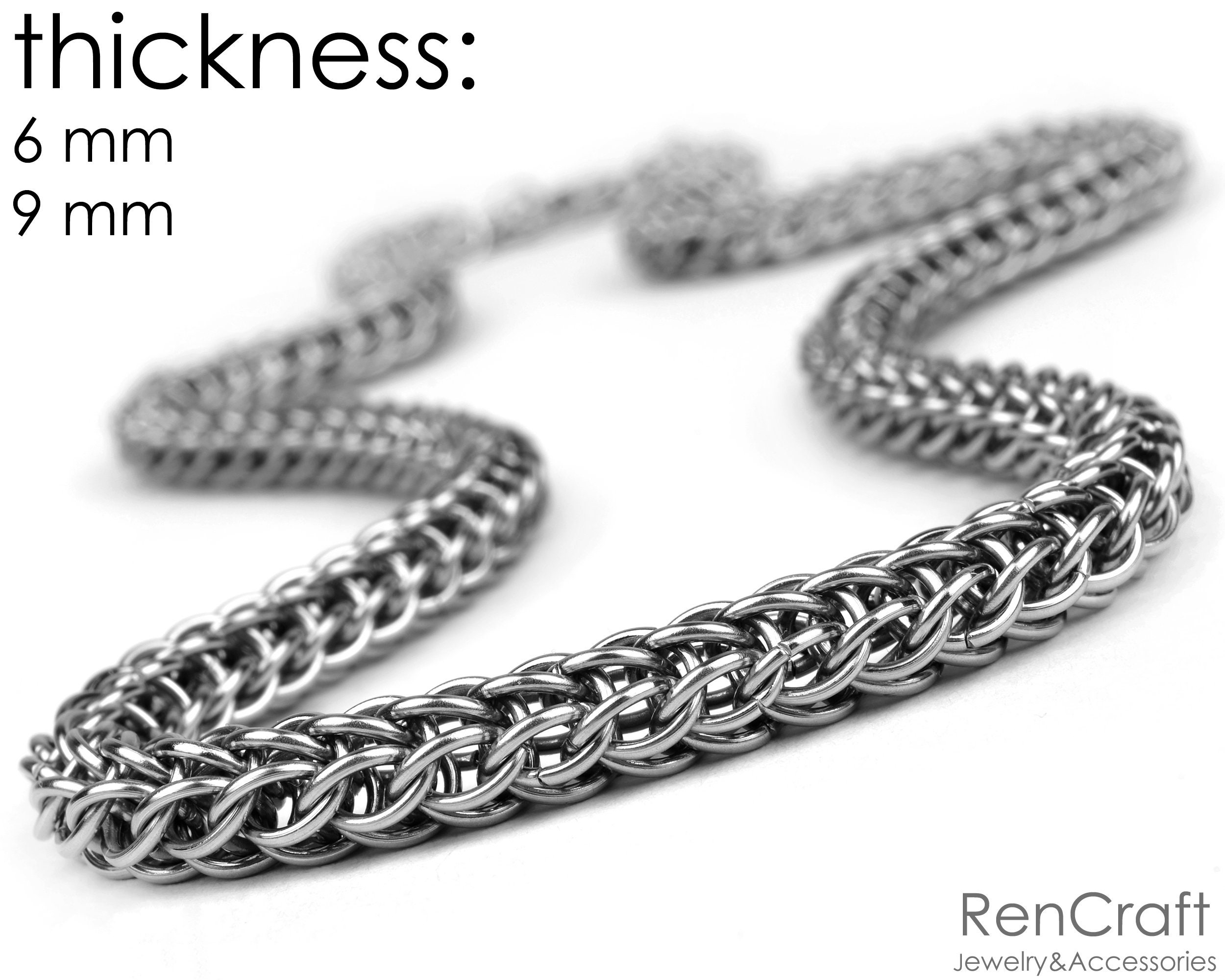 Handmade Full Persian chain maille necklace Stainless steel | Etsy