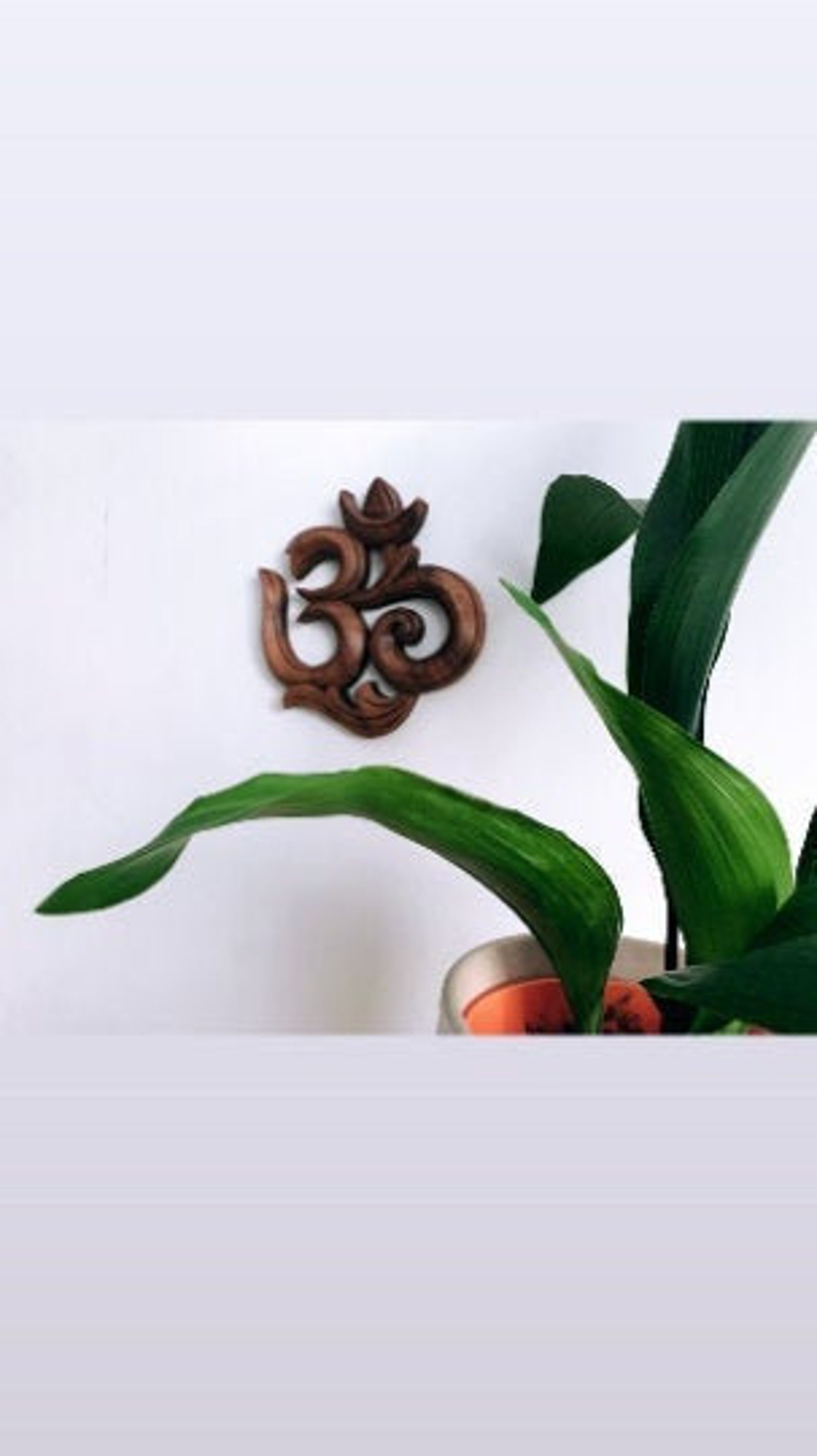 Hand Carved Dark Wood Om Aum Symbol for meditation space yoga | Etsy