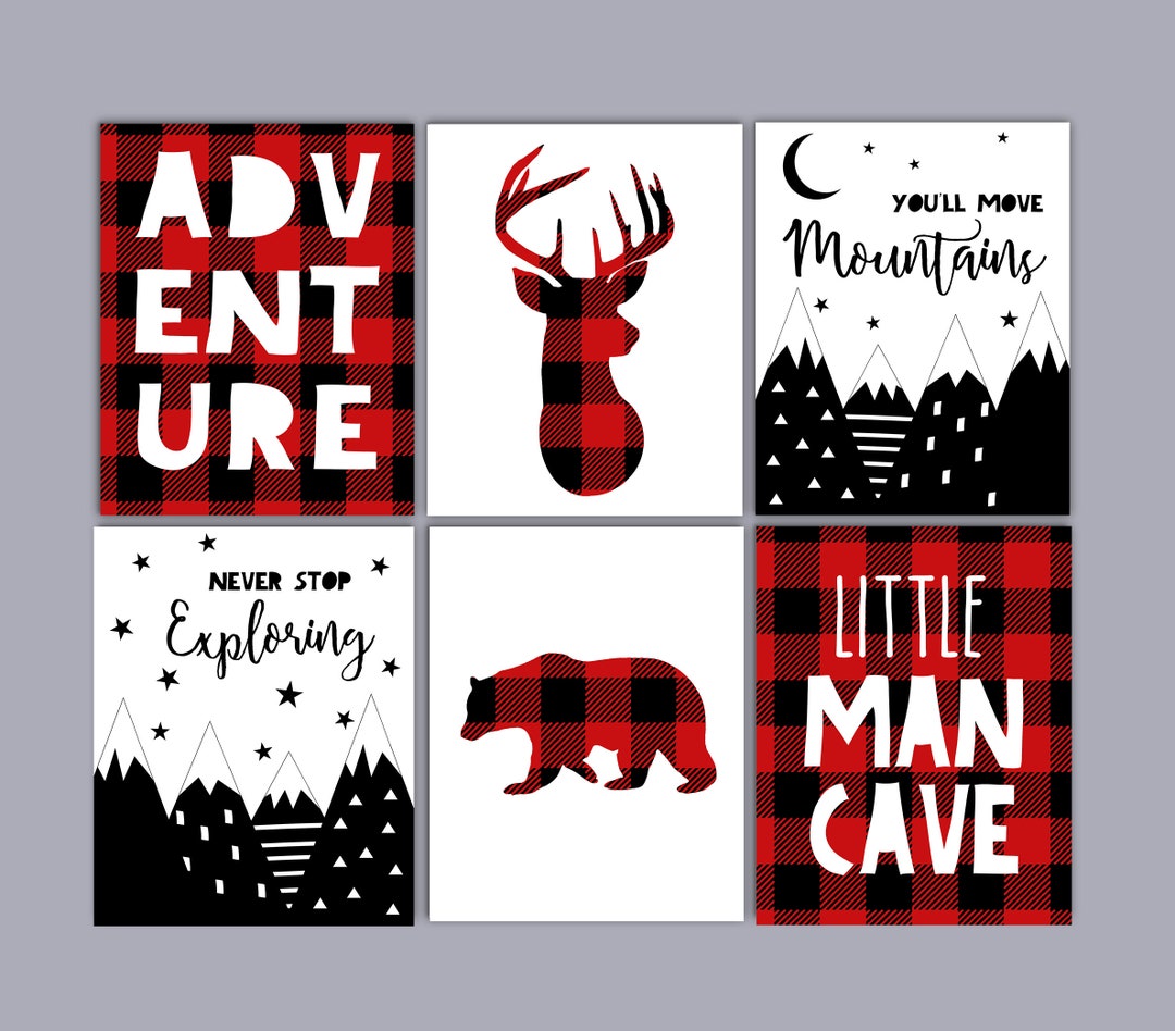 Lumberjack Wall Art, Boy Nursery Wall Art, Lumberjack Nursery Decor ...