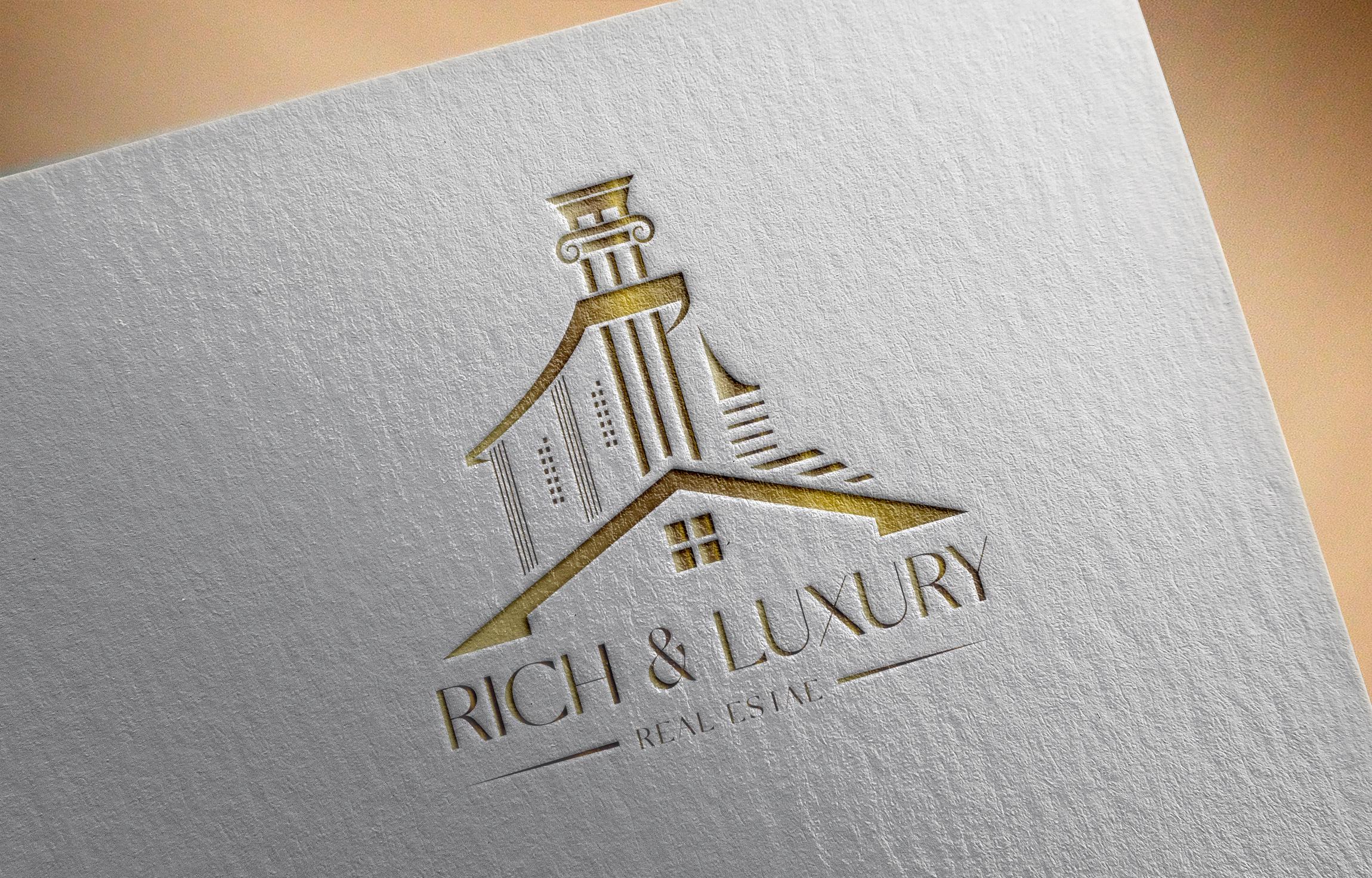 Luxury Real Estate, Roman Pillar, Building Logo Concept, Luxury ...