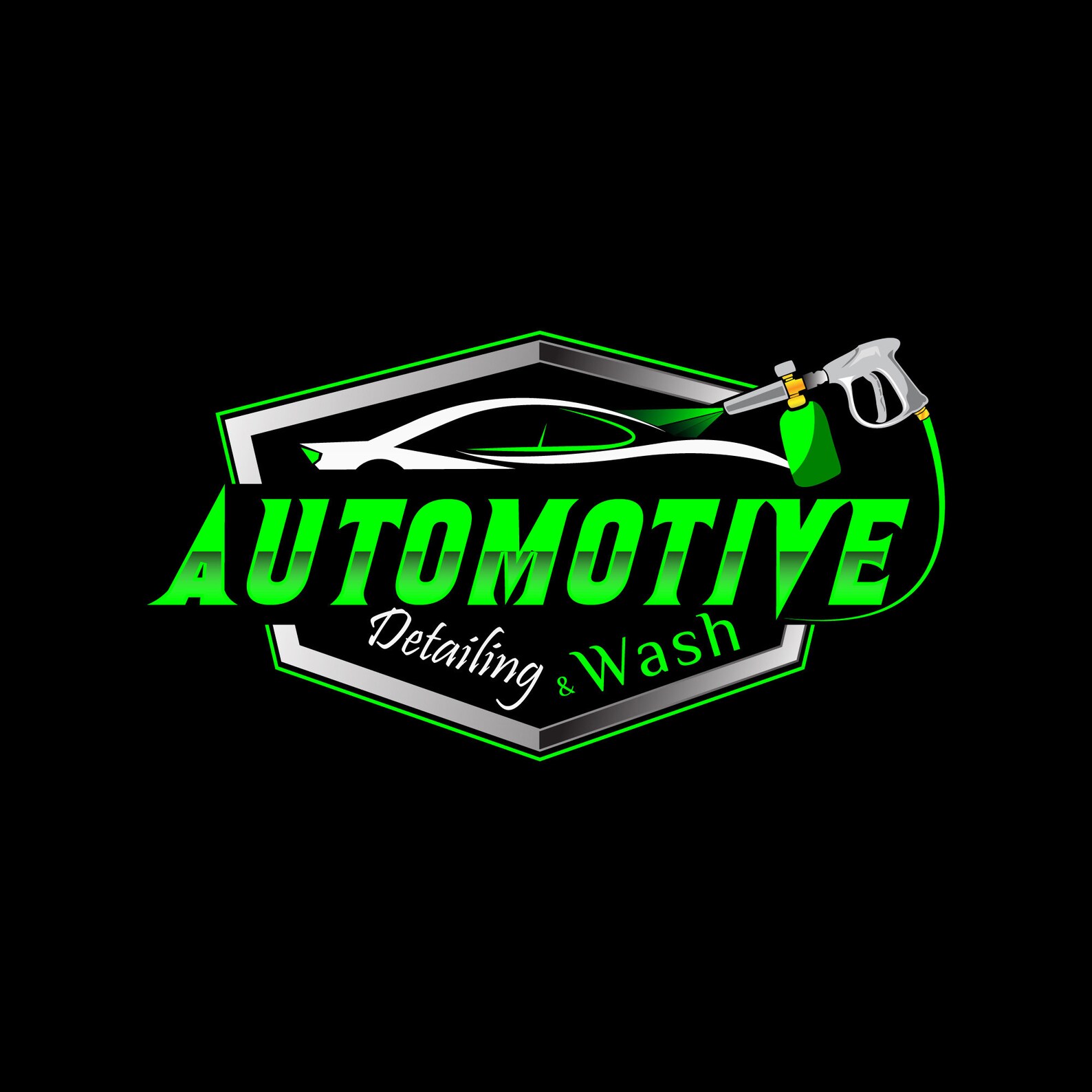 Automotive Car Illustration Vector Graphic of Auto Shine Wash and ...