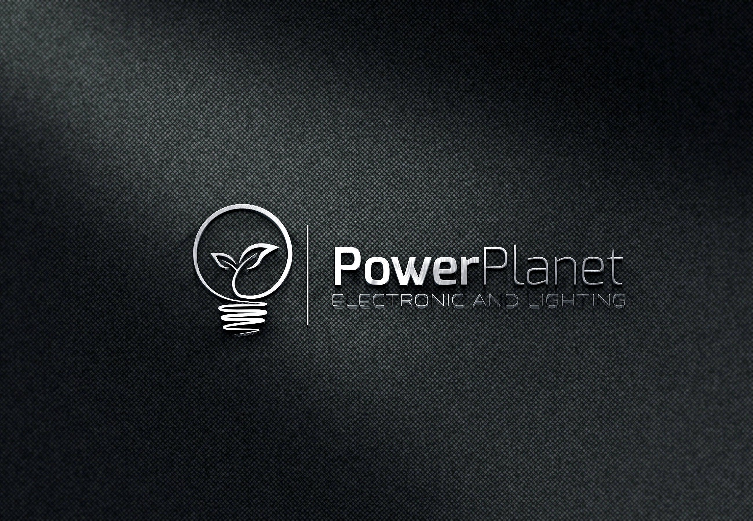 Powerplanet, Electricity, Green Leaf Logo - Etsy