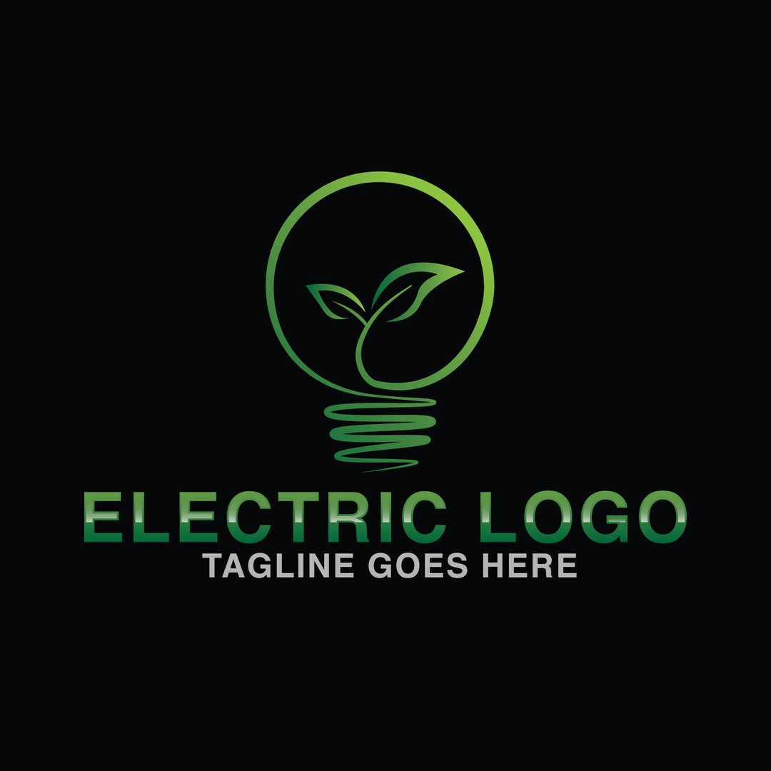 Powerplanet, Electricity, Green Leaf Logo - Etsy