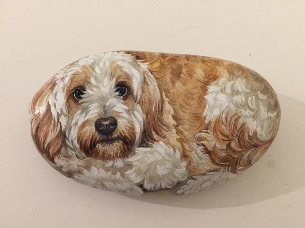 Custom Dog Portraits on Rocks Painted Dogs on Rock Painted - Etsy UK