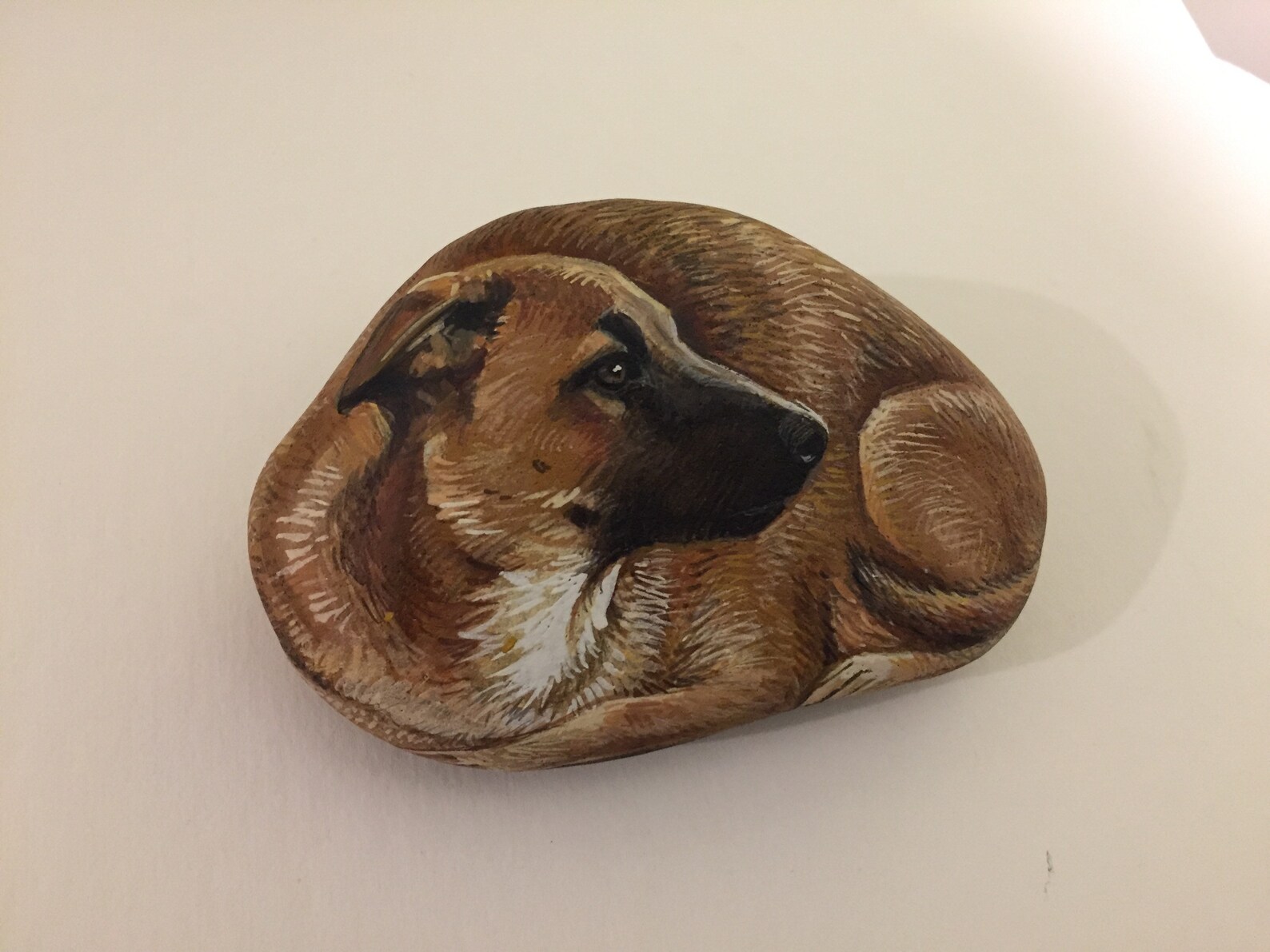 Custom Dog Portraits on Rocks Painted Dogs on Rock Painted Animals on ...