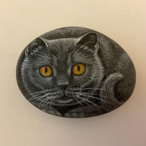 Hand-painted Cat Rocks: Original Acrylic Rock Art- Painting on Stone - Etsy