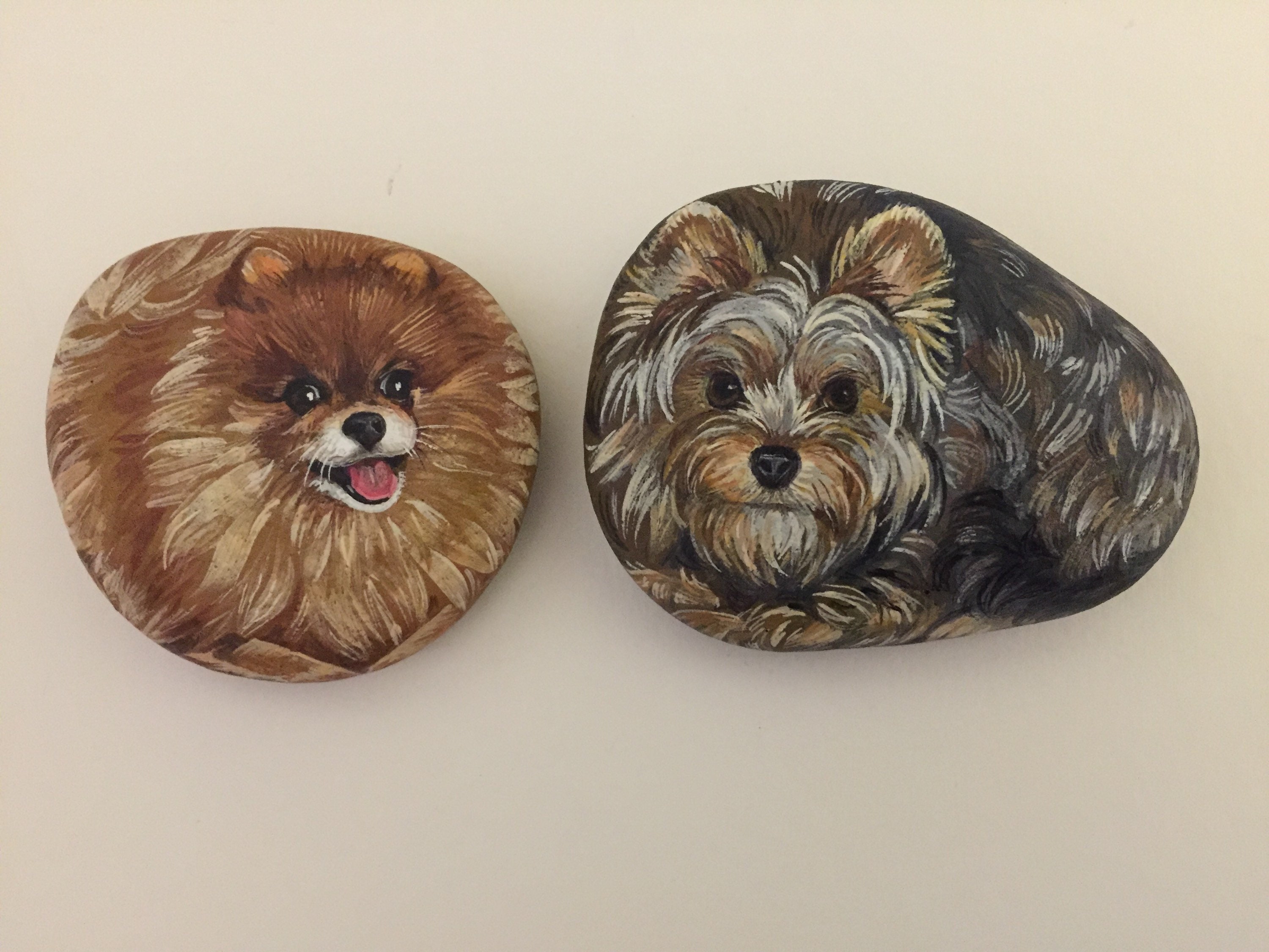 Custom Dog Portraits on Rocks Painted Dogs on Rock Painted - Etsy UK