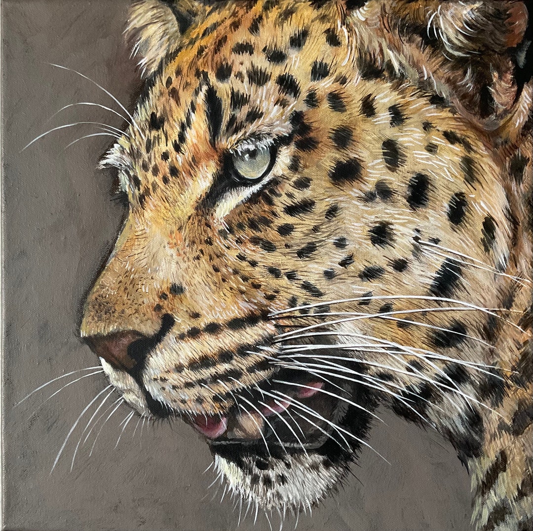 Leopard Portrait Acrylic Painting Original Painting - Etsy