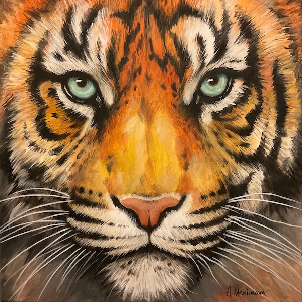 Tiger Painting - Etsy