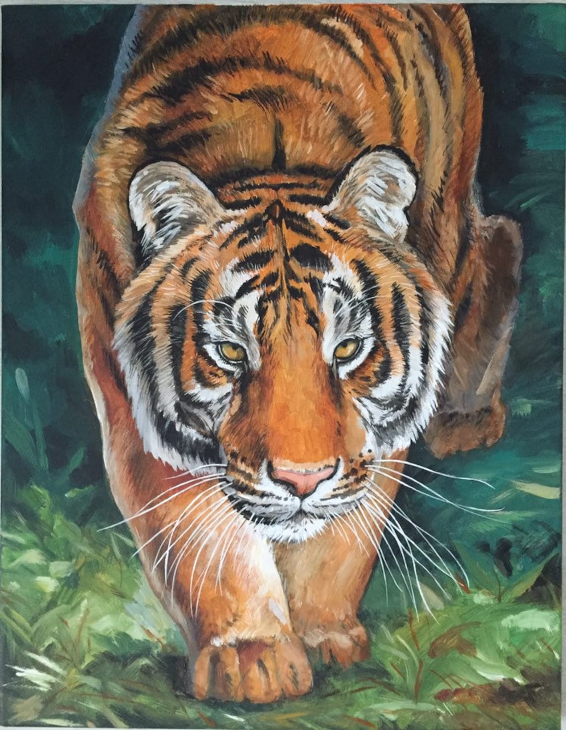 Tiger Painting Tiger Portrait Acrylic Painting Original - Etsy
