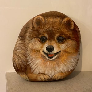 Dog Portraits on Rocks - Pet Portrait - Ready Made Painted Dogs on Rock ...