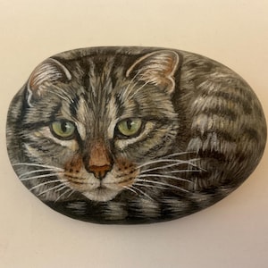 Hand-painted Cat Rocks: Original Acrylic Rock Art- Painting on Stone - Etsy
