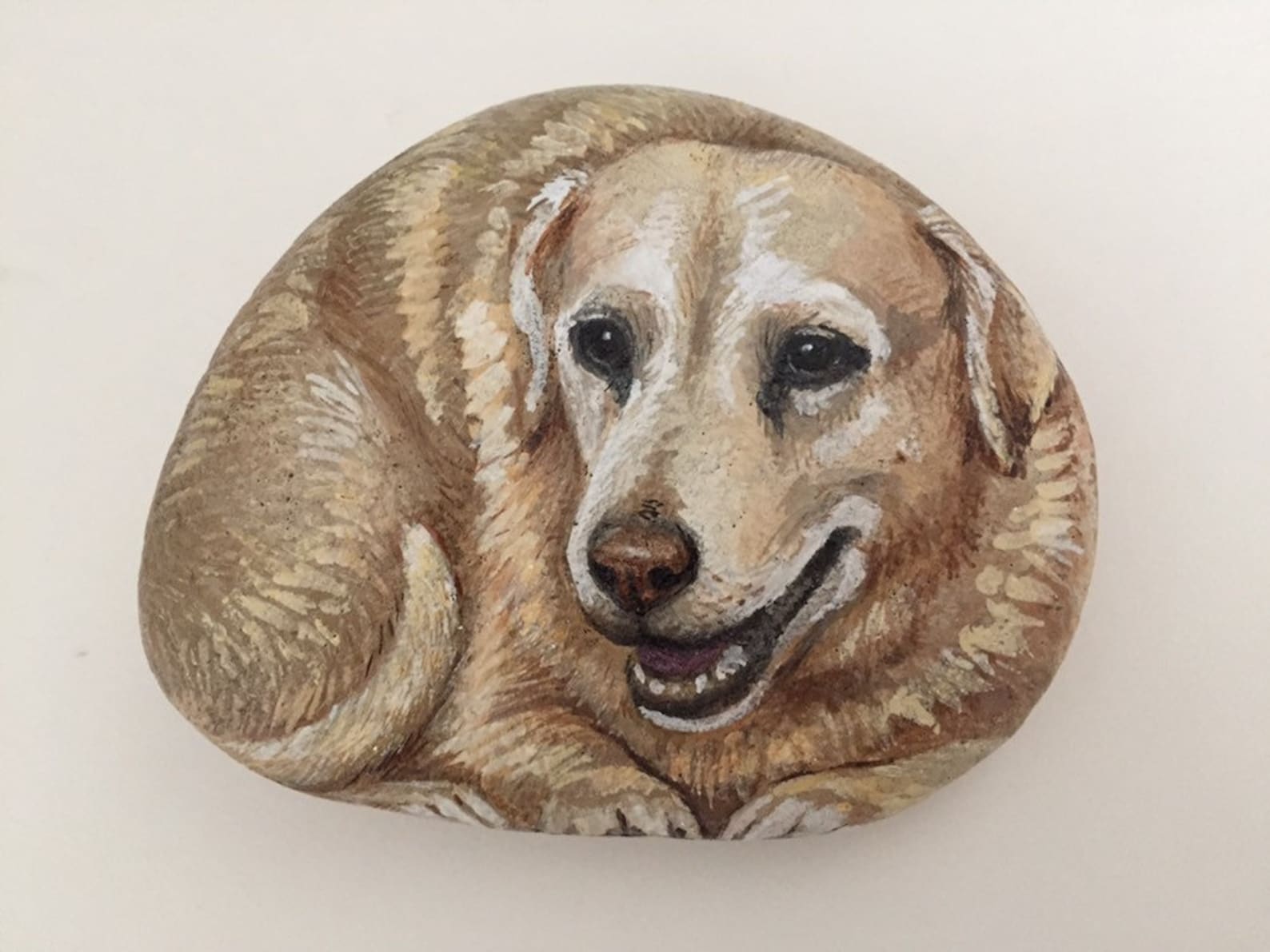 Custom Dog Portraits on Rocks Painted Dogs on Rock Painted Animals on ...