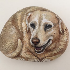 Custom Dog Portraits on Rocks - Painted Dogs on Rock - Painted Animals ...