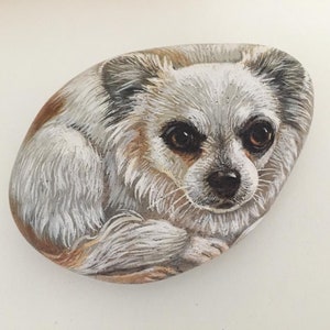 Custom Dog Portraits on Rocks Painted Dogs on Rock Painted Animals on ...