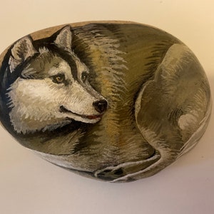 Dog Portraits on Rocks - Pet Portrait - Ready Made Painted Dogs on Rock ...