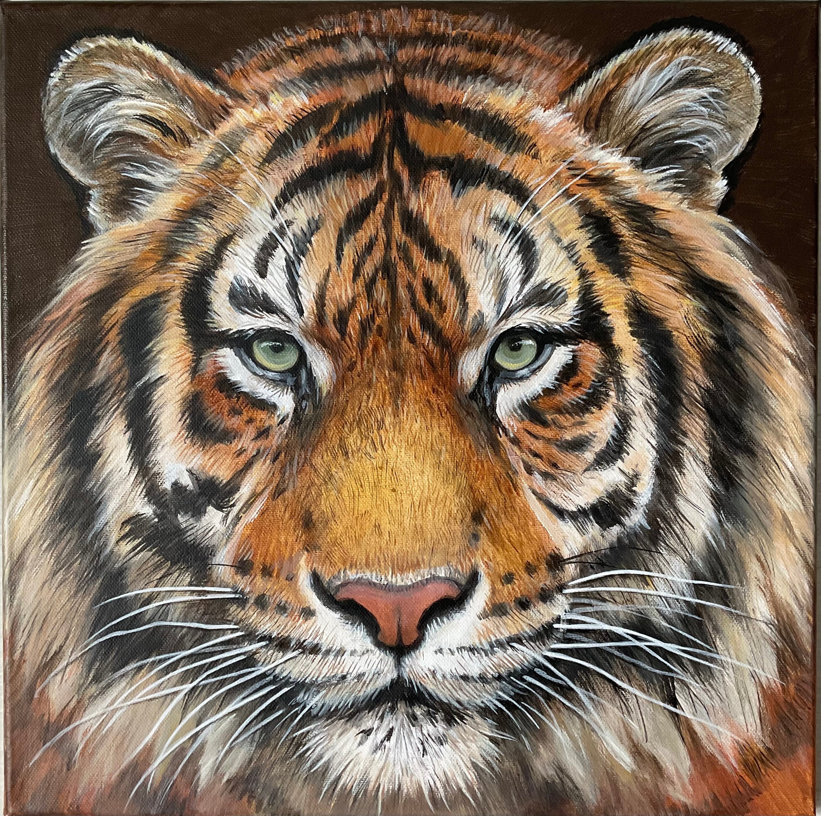 Tiger Face Painting Acrylic