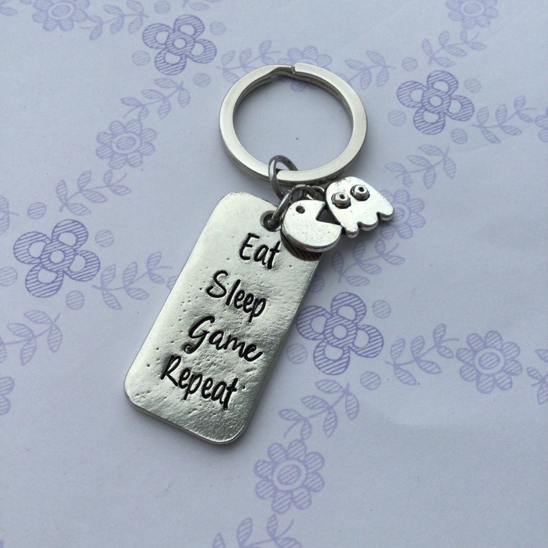 Eat Sleep Repeat Keyring - Etsy UK