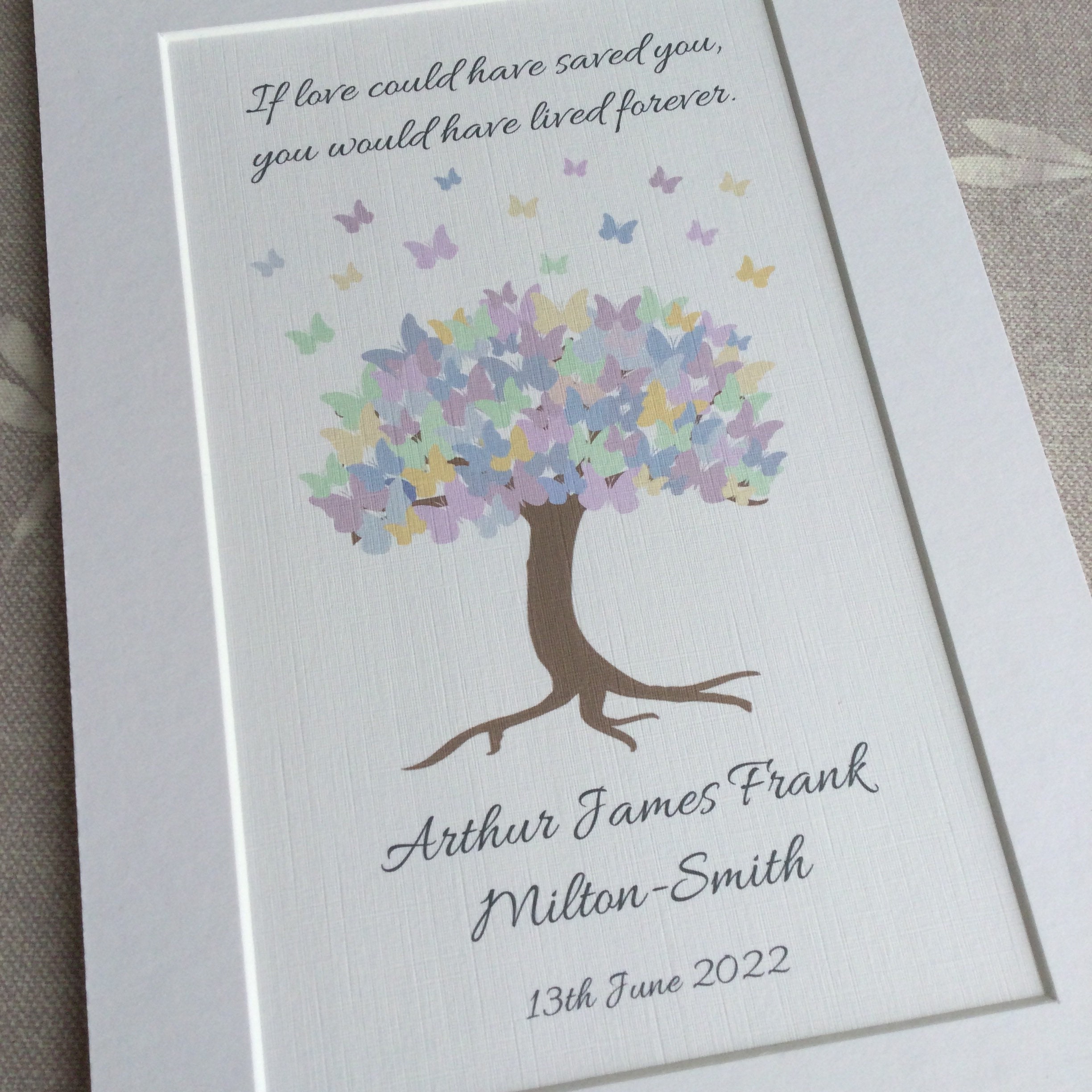 Baby Loss Butterfly Tree Print Miscarriage Stillbirth - Etsy Denmark