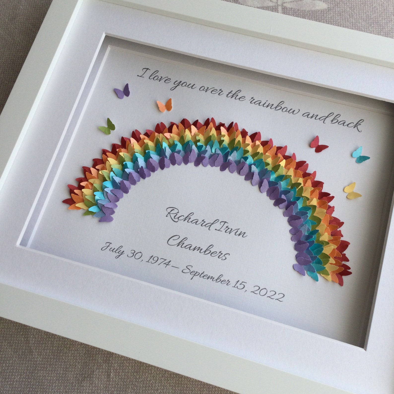 Rainbow Memorial Picture - Etsy